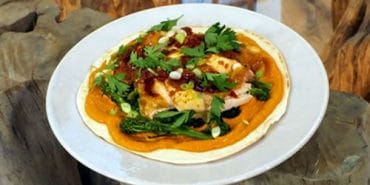 'Nduja Stuffed Chicken With Romesco Sauce And Flatbreads