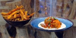 Crispy Cod Wraps With Salsa And Harissa Lime Mayo