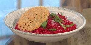 Beetroot And Two Cheese Chicken Orzo